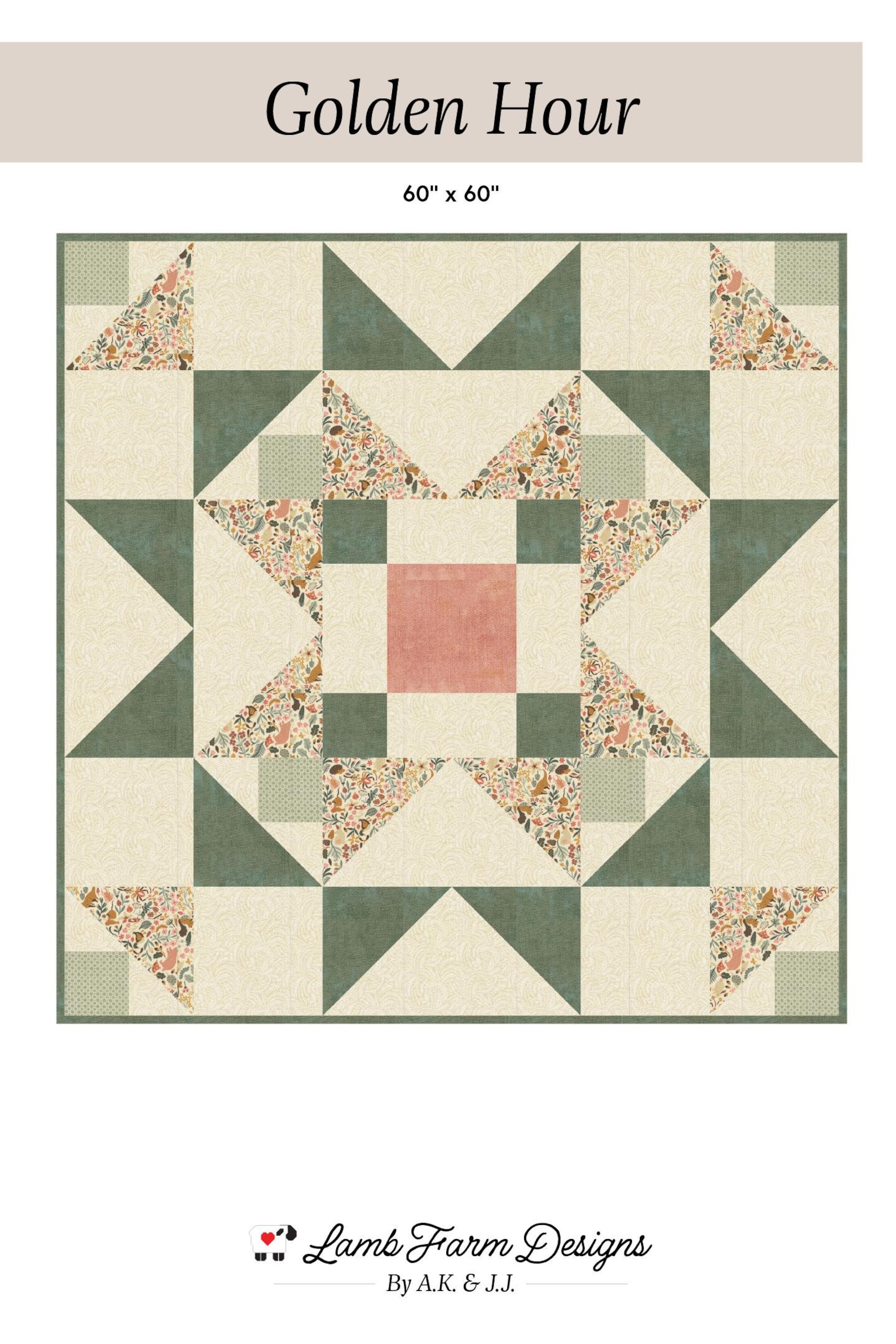 PDF Golden Hour Quilt Pattern - Sawtooth Star Large Quilt Pattern - Etsy