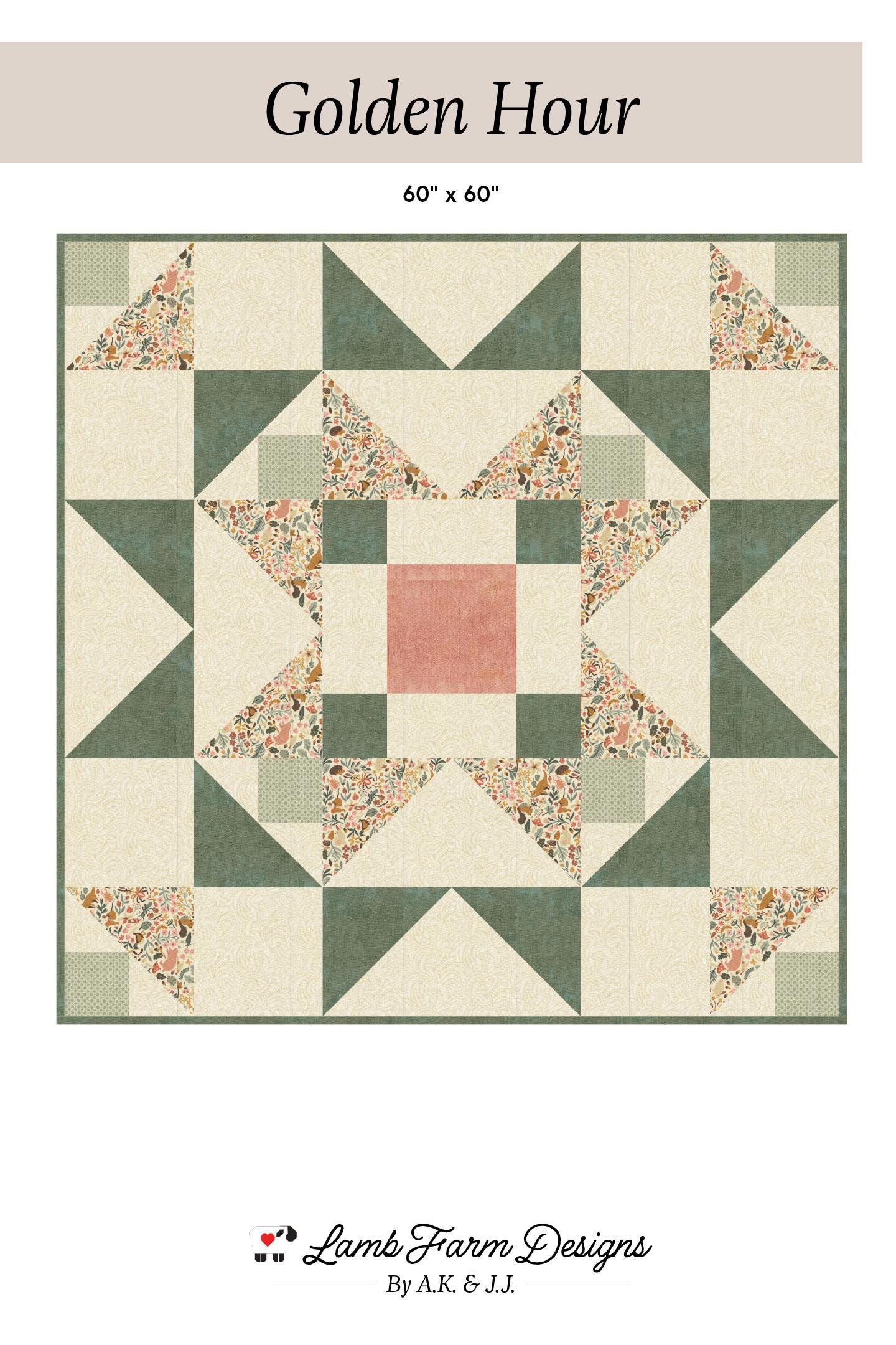 PDF Golden Hour Quilt Pattern - Sawtooth Star Large Quilt Pattern - Etsy