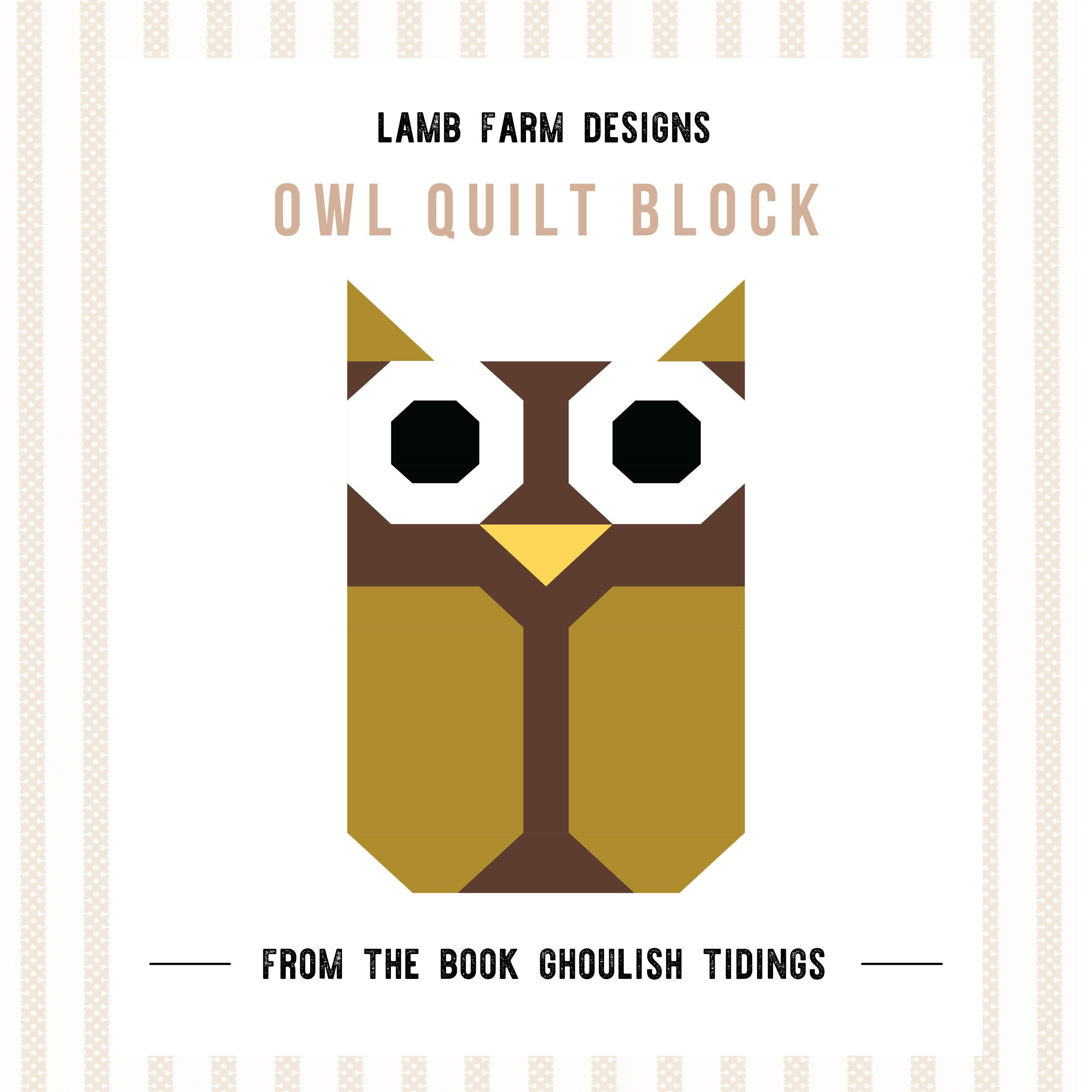 PDF Owl Quilt Block Pattern - Etsy
