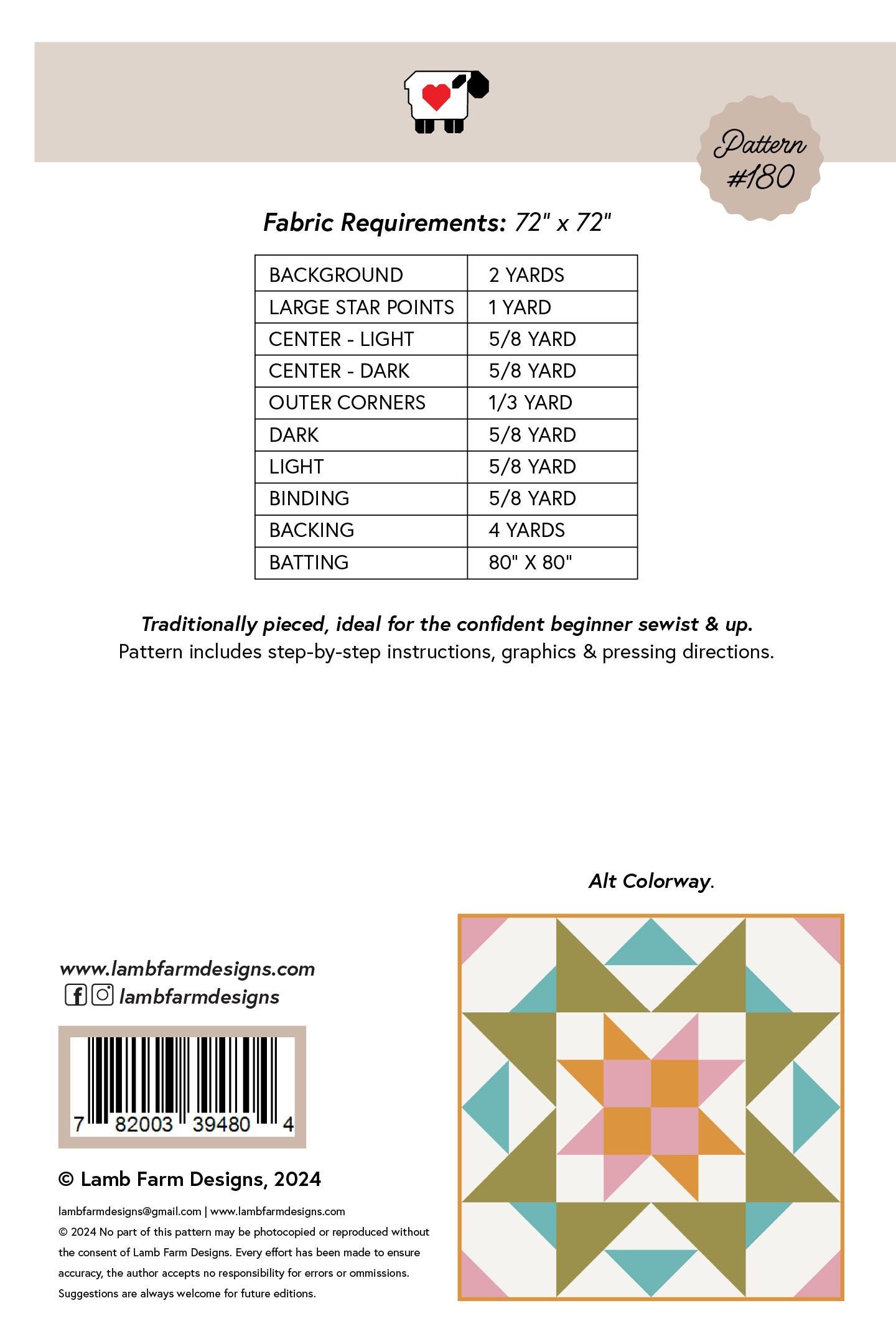 PDF Solstice Quilt Pattern - Sawtooth Star Large Quilt Pattern - Etsy