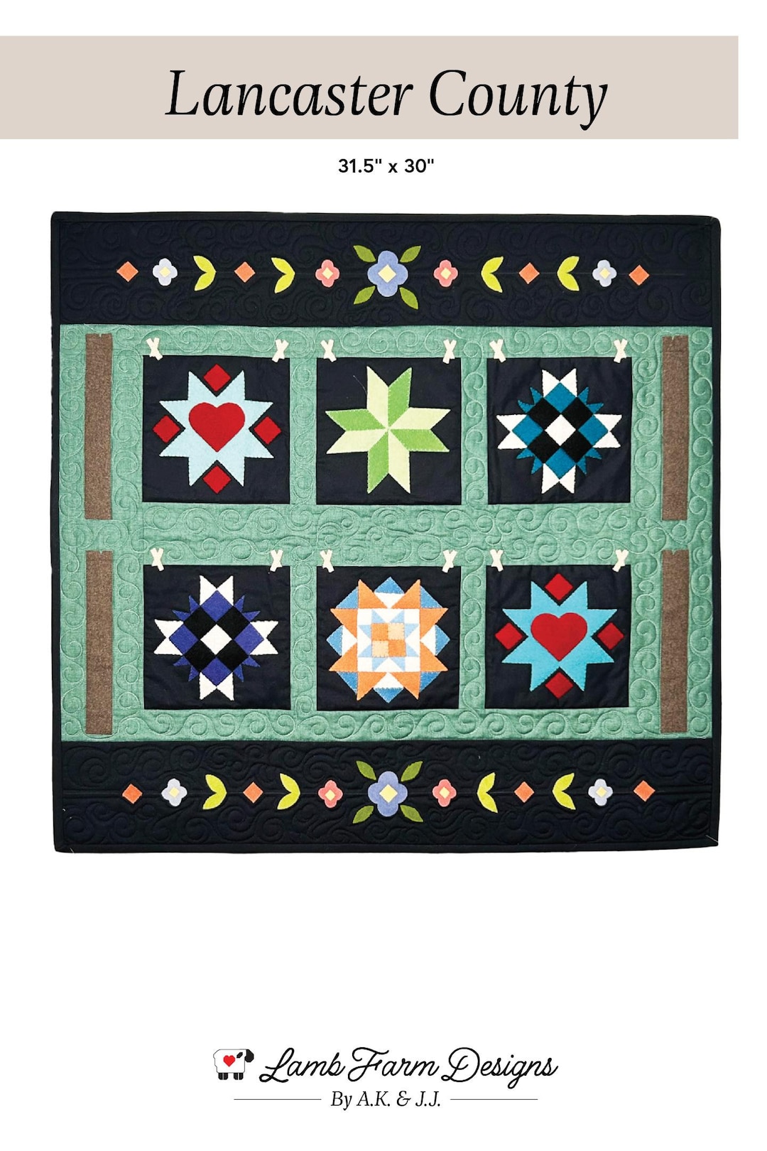 PDF Lancaster County Quilt Amish Barn Quilts Wool Applique Pattern - Etsy