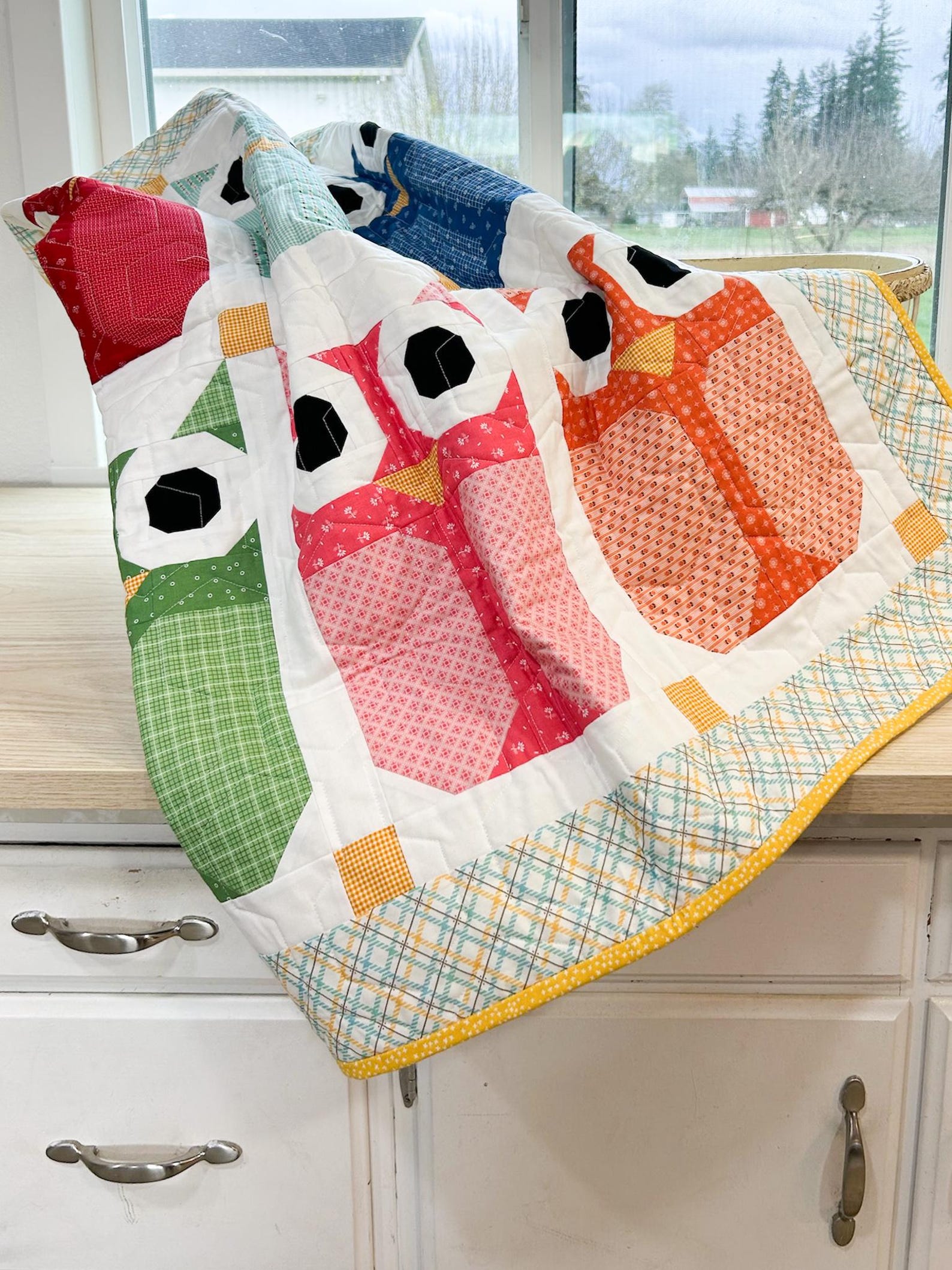 PDF Hoo's There - Owl Quilt Pattern - Nursery & Baby Quilt - Fall ...
