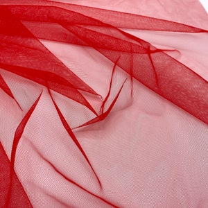 Red Tulle Fabric Sold by the Yard Ships From the USA - Etsy