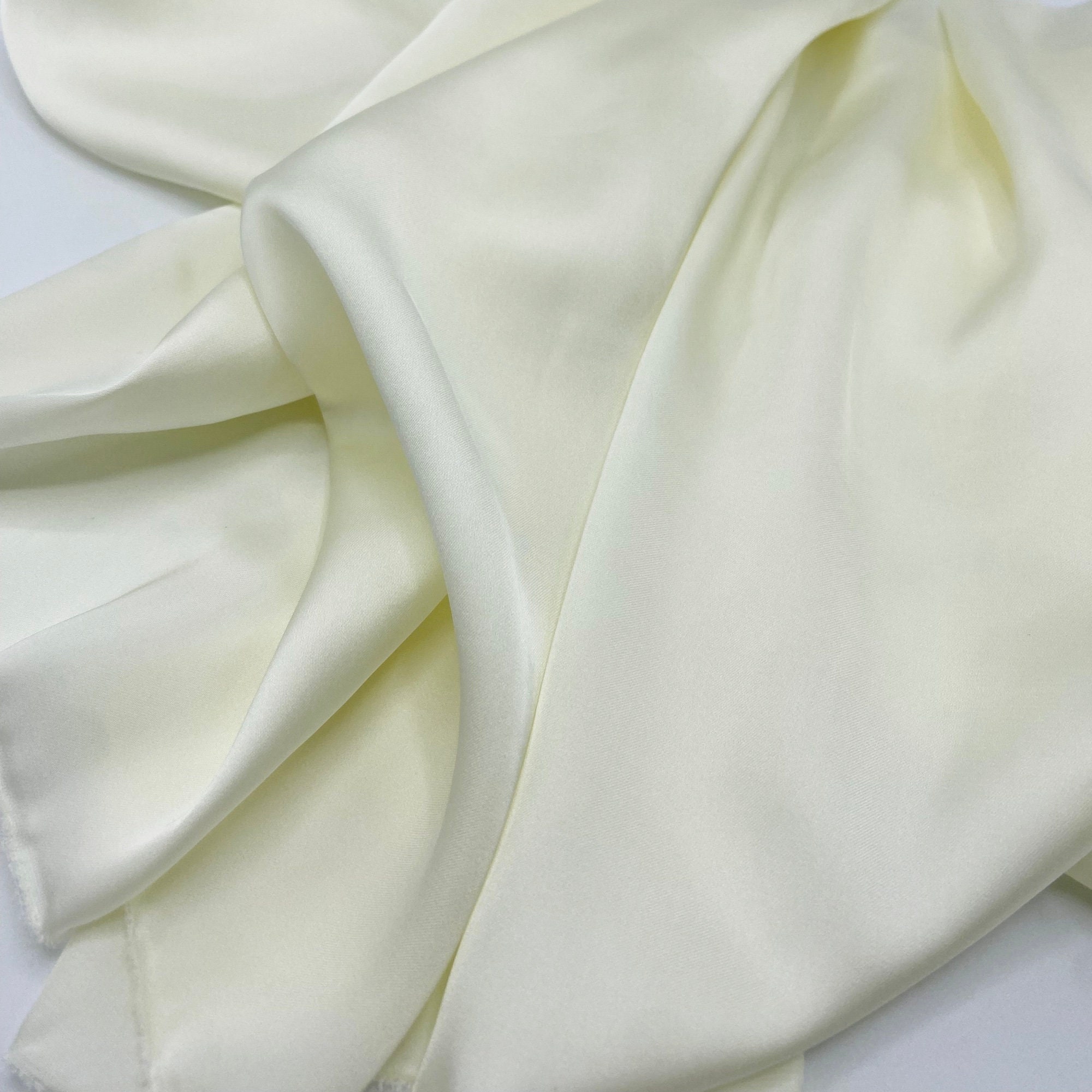 Ivory Satin Chiffon Fabric Sold by the Yard - Etsy