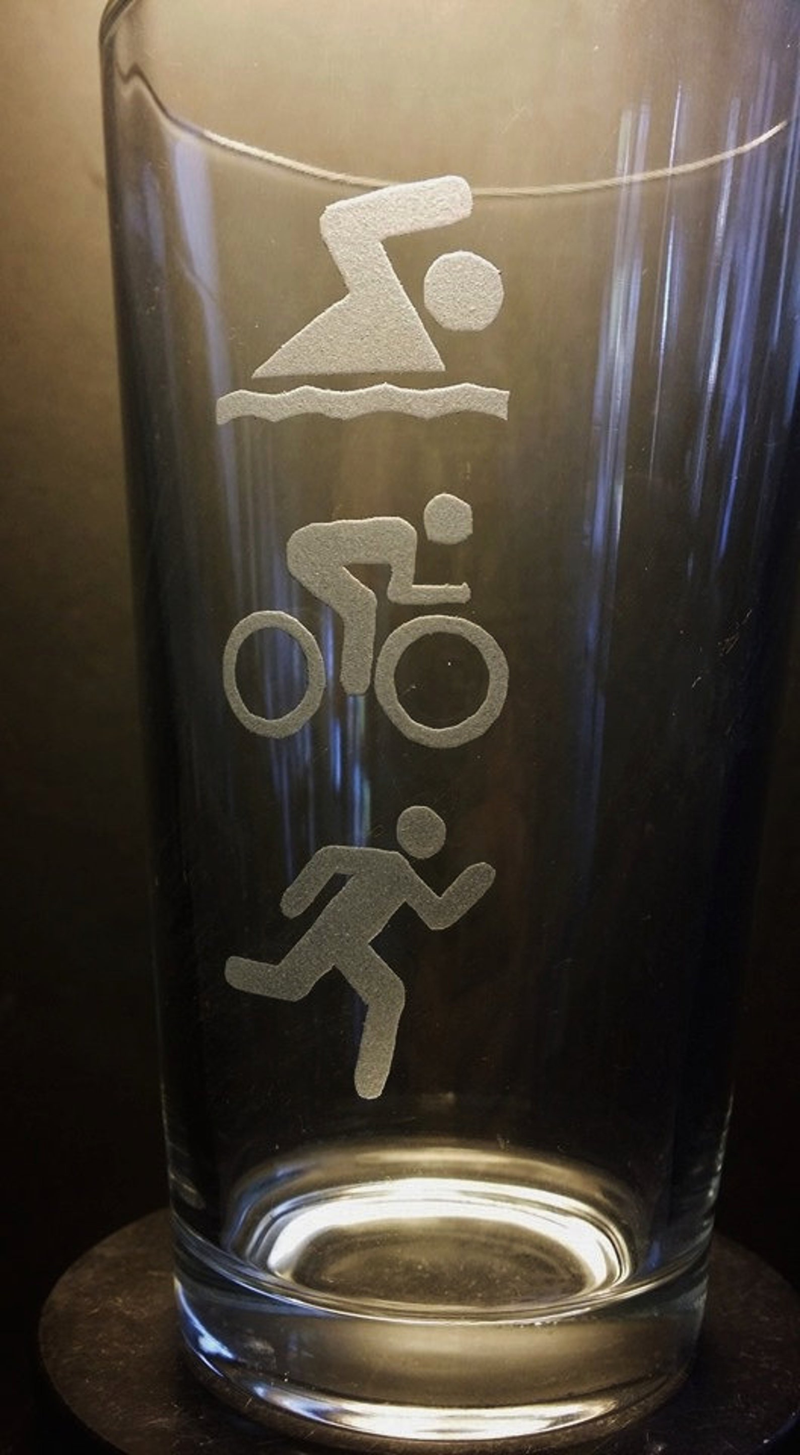 Triathlon Pint Glass, Etched Pint Glass, Runner Gift, Christmas Gift ...