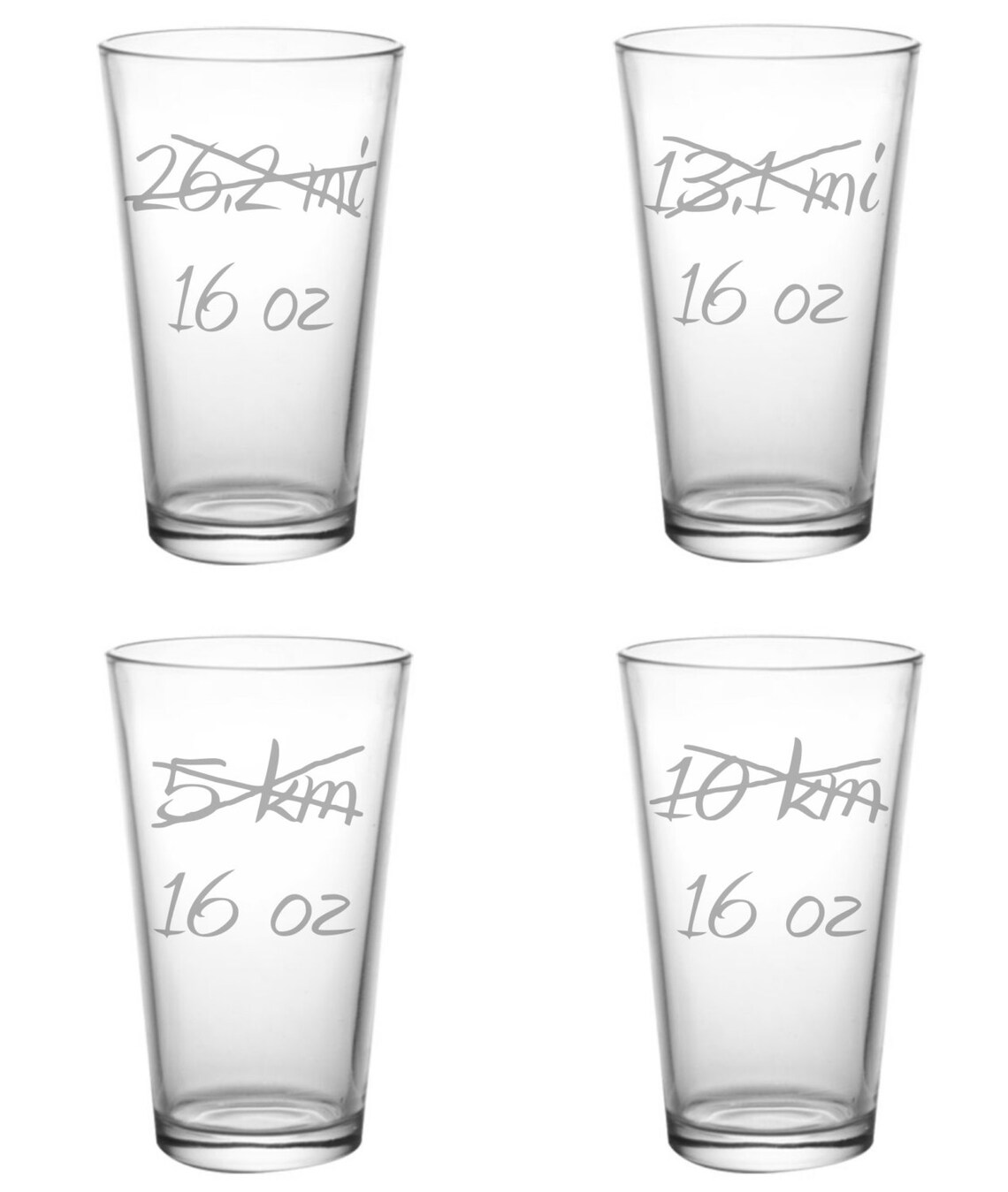 Runner Gift Glass, Etched Pint Glass, Half Marathon Gift, Christmas ...