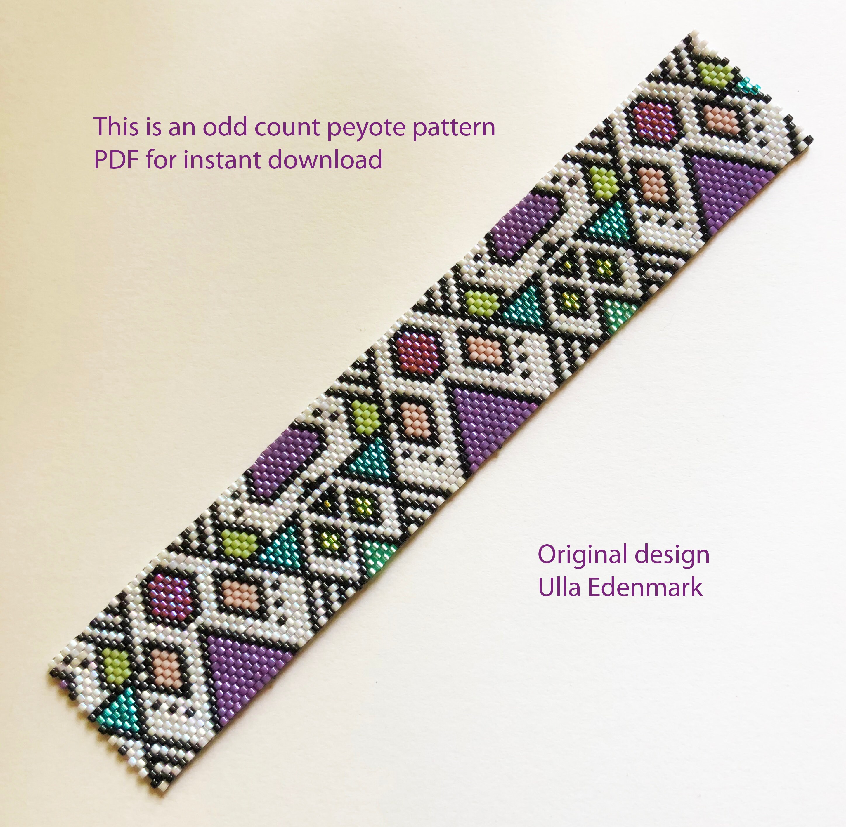 Odd Count Peyote Bracelet Pattern "astra" - Etsy