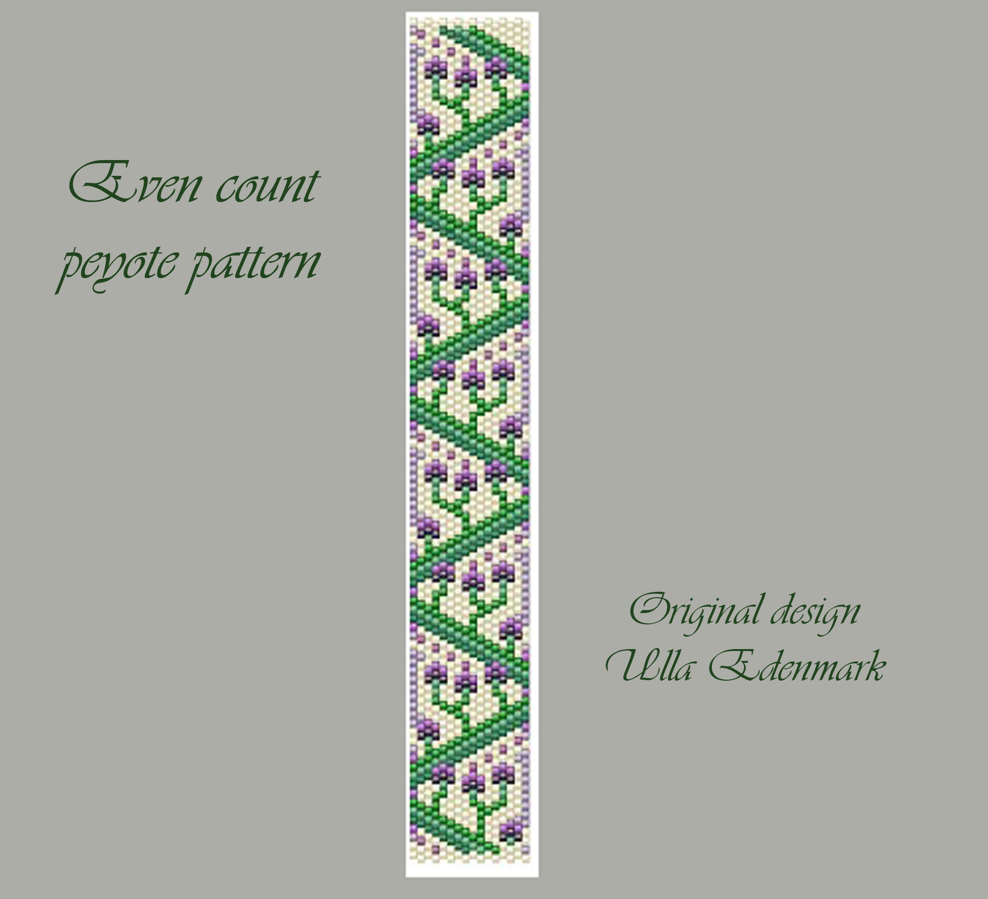 Even Count Peyote Bracelet Pattern "vine" - Etsy