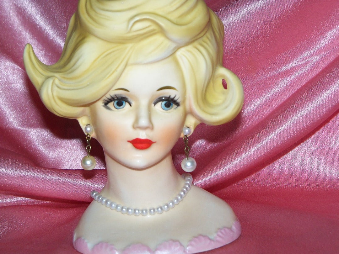 RESERVED Rare Lego Lg 6 Blonde Bombshell Lady Headvase Japan Head Vase ...