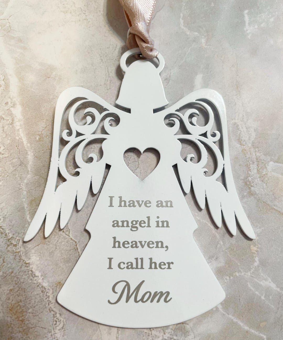 Laser Cut and Engraved Aluminum/wood Angel - Christmas Ornament - Etsy
