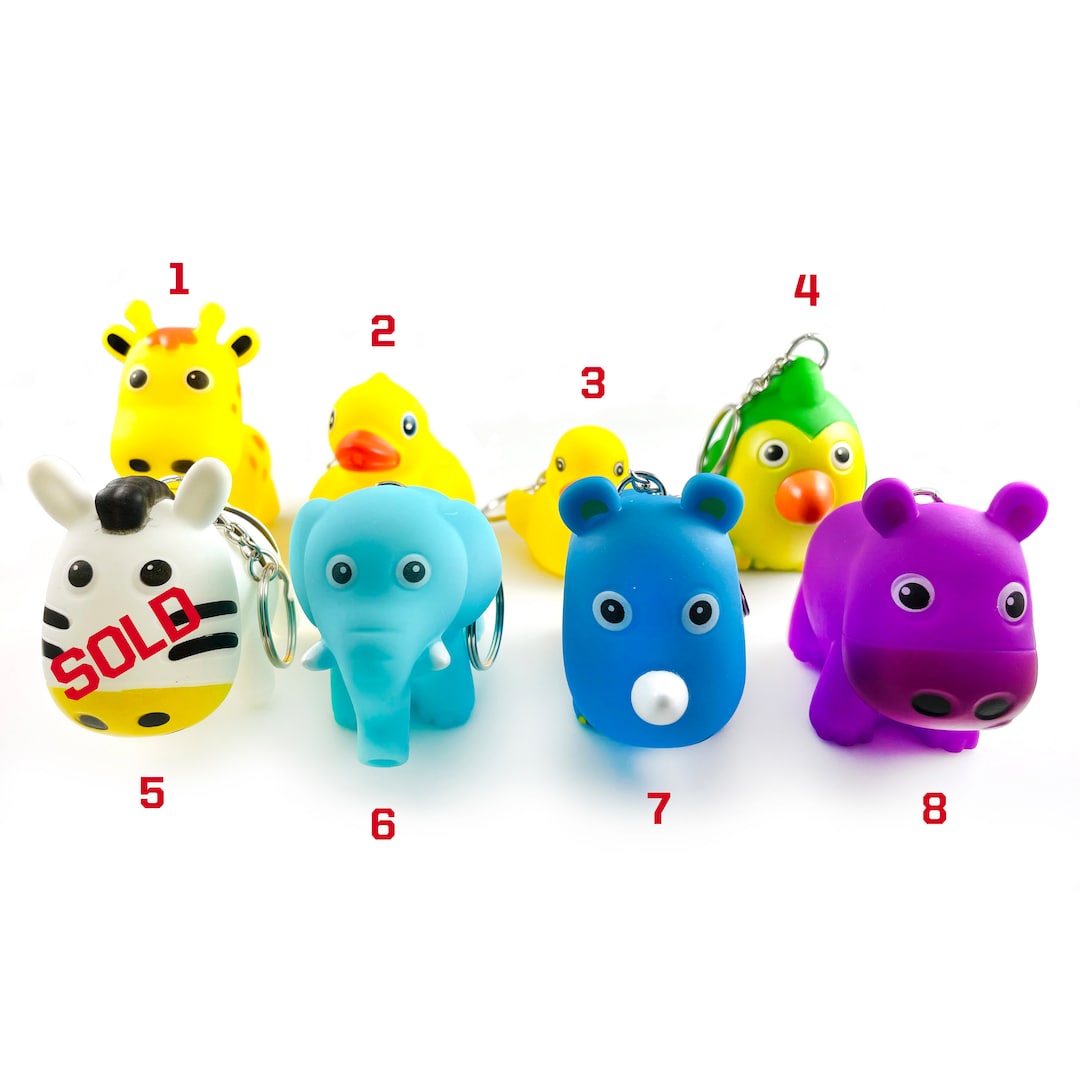 Rubber Ducky Keychain - Backpack/zipper Charm - Zoo Animals - Etsy