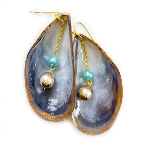 Mussel Shell Earring - Etsy