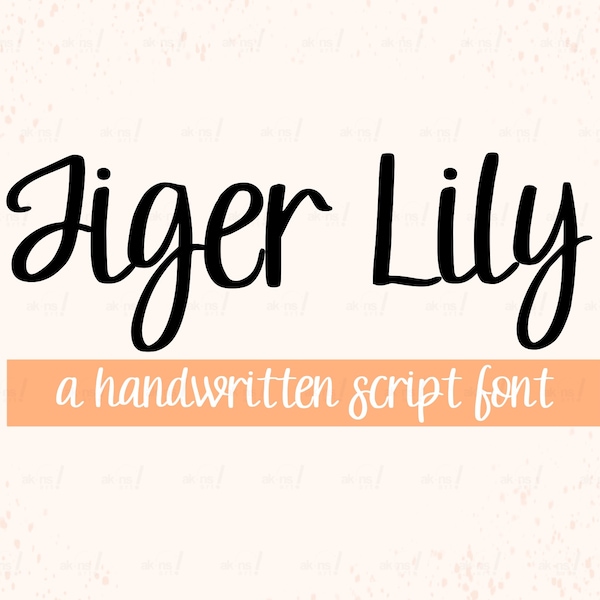 Tigers Cursive Font - Etsy