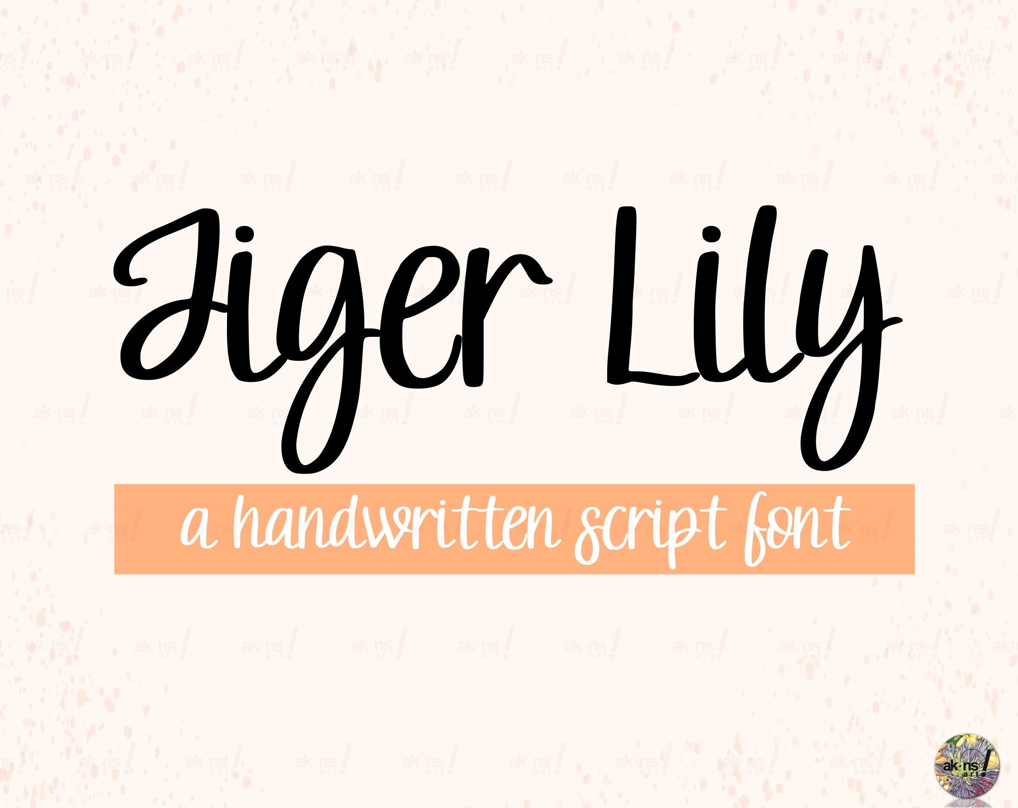 Tiger Lily Handwritten Script Font Calligraphy | Etsy