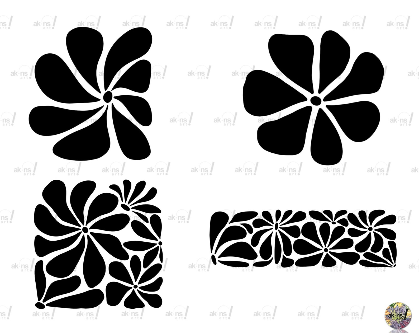16 Flower Stamps Ipad Procreate Brushes Hand Drawn | Etsy
