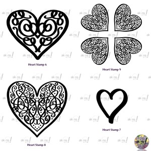 Procreate Valentine Heart Stamp Brushes for Ipad, Hand Drawn Art, Clip ...