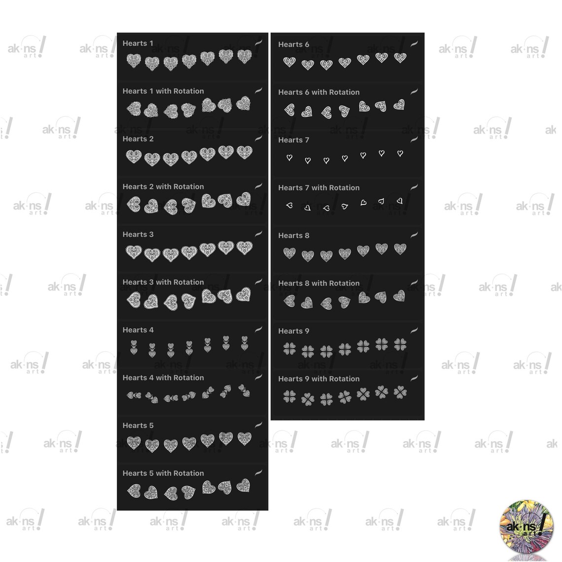 Procreate 18 Valentine Heart Brushes for Ipad, Hand Drawn Art, Clip Art ...
