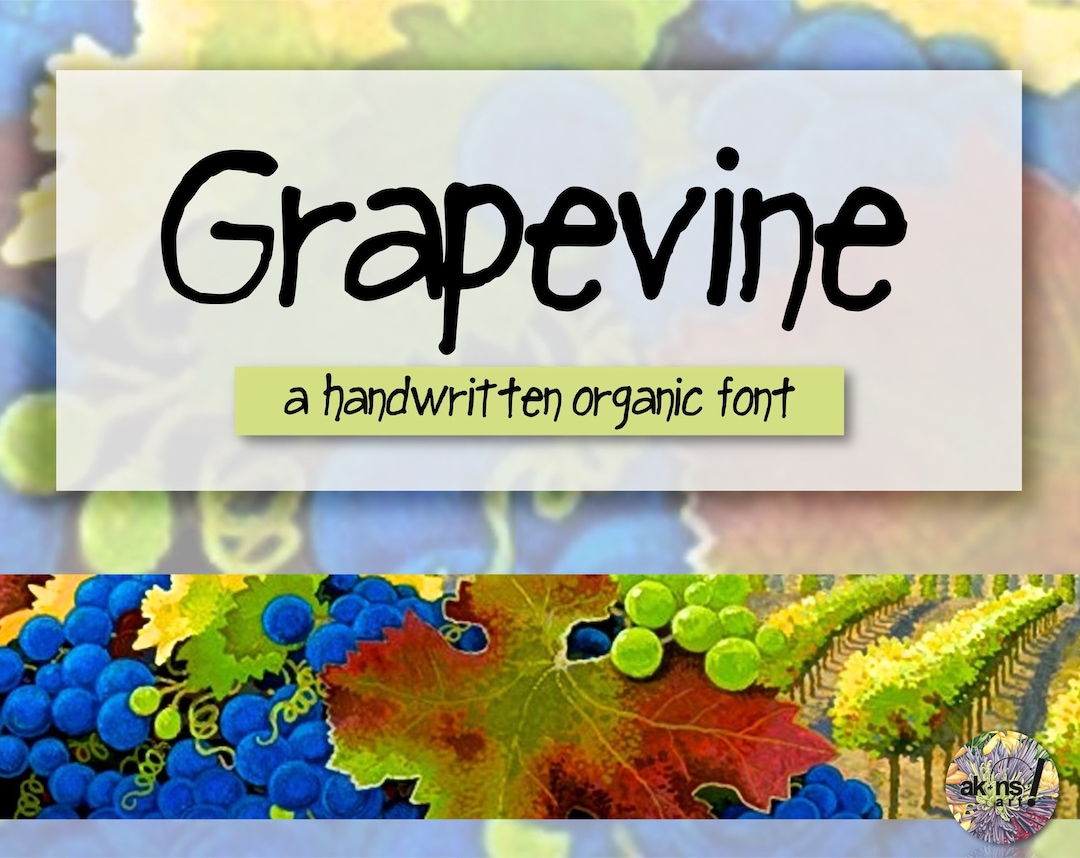 Grapevine Handwritten Font Calligraphy iPad Procreate - Etsy