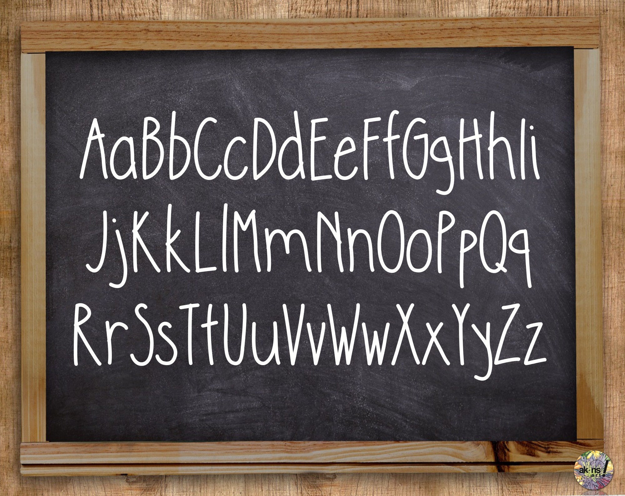 SKINNY STICKS Rae Dunn Inspired Font With Upper and Lower Case Letters ...
