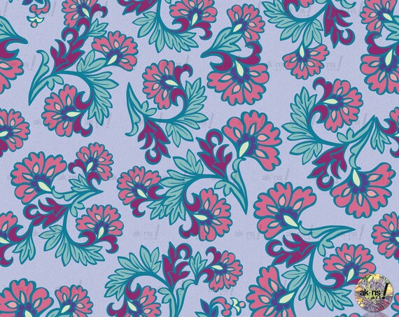 Flower Flourishes Surface Pattern Design Seamless Repeat - Etsy