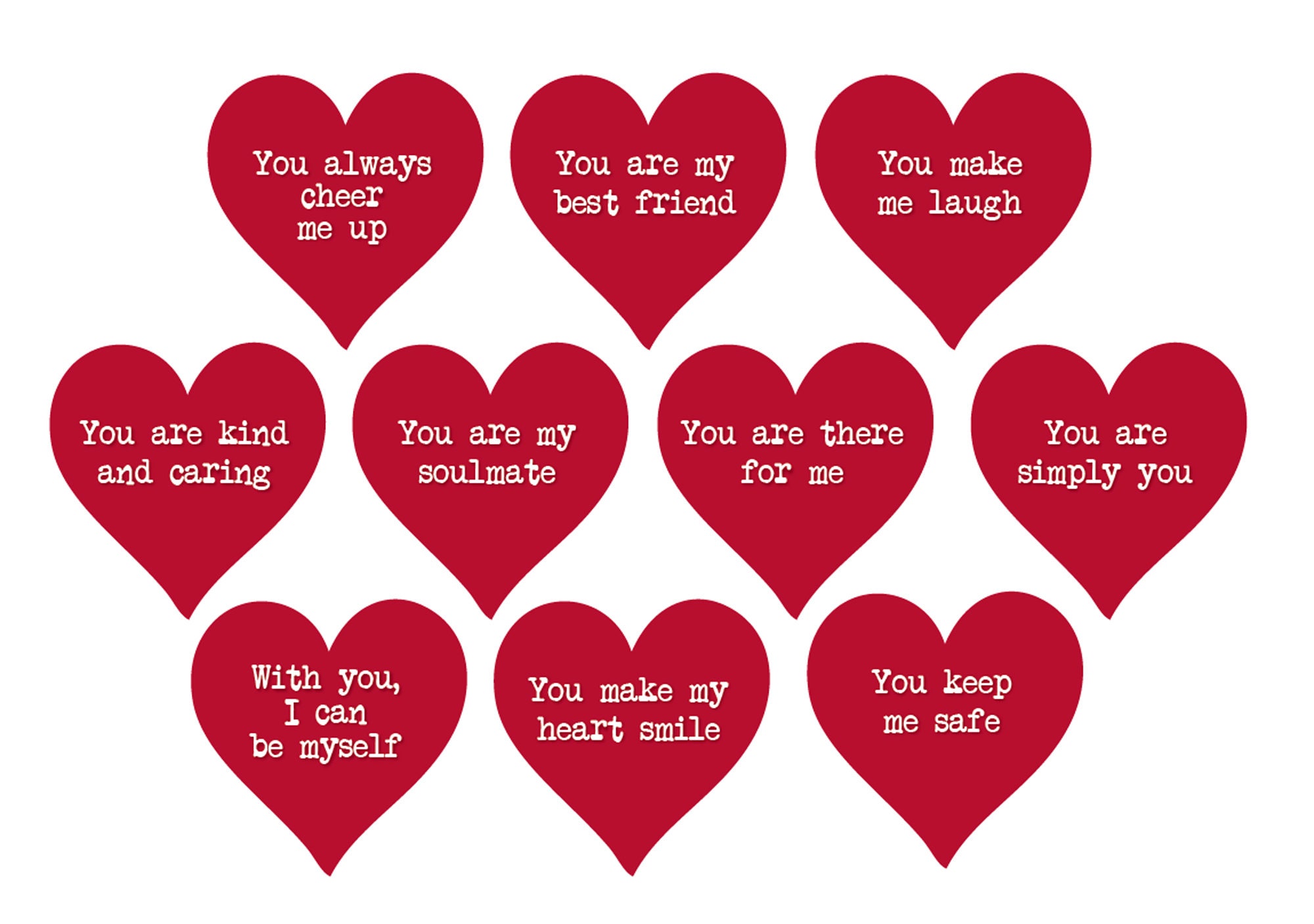 10 Reasons Why I Love You 1st Anniversary Gift 10 Hearts in | Etsy UK