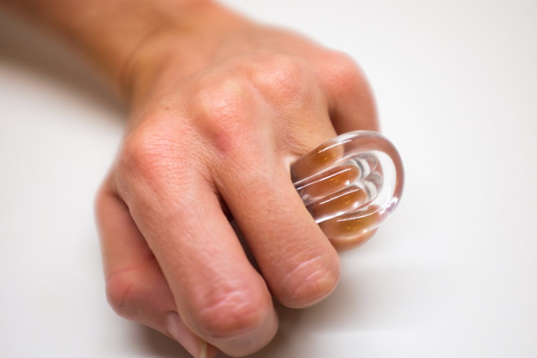 BELT CLEAR Ring – Sculptural Lucite Ring Strength and Connection ...