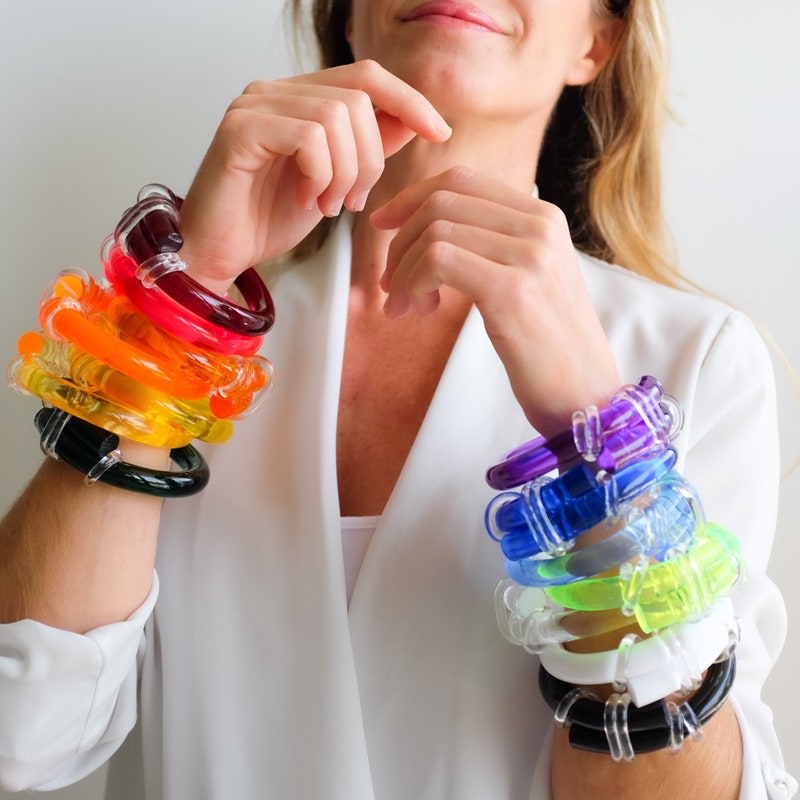 Orange Bangle Bracelet - Etsy