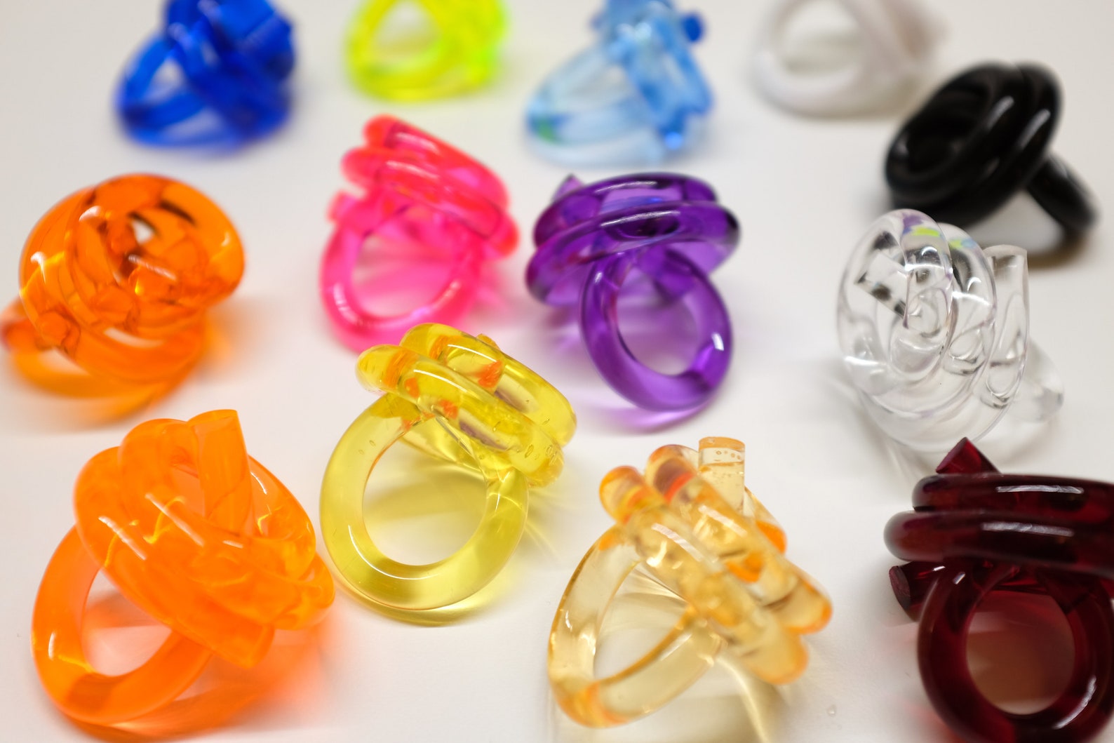 Loop RING Acrylic Ring Acrylic Knot Ring Statement Ring - Etsy