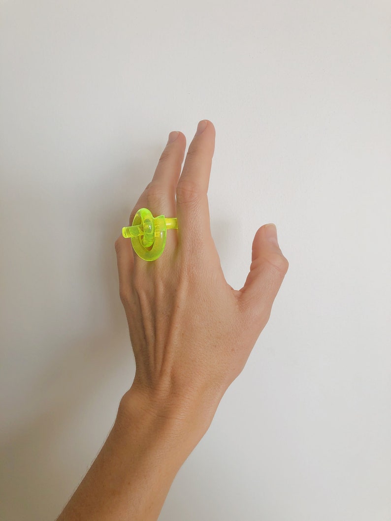 Loop RING Acrylic Ring Acrylic Knot Ring Statement Ring | Etsy