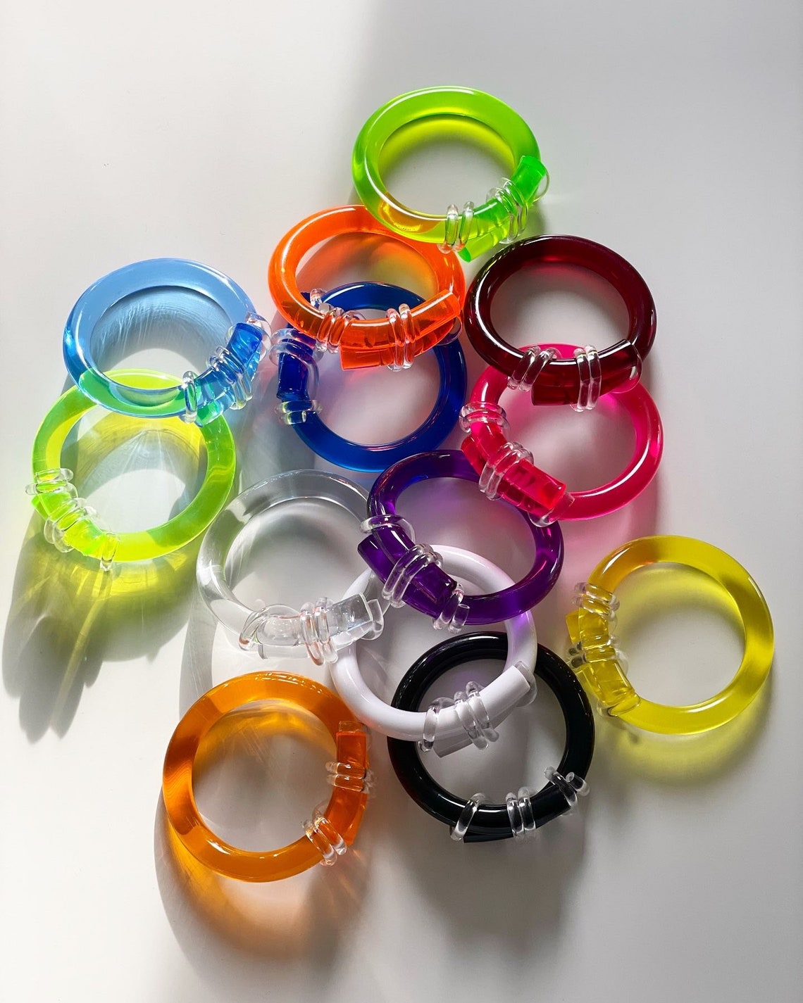 KNOT BANGLE BRACELET Acrylic Bangle Acrylic Bracelet Color - Etsy
