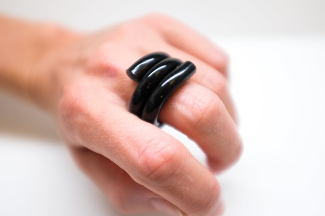 TRIO Ring, Acrylic Ring, Acrylic Knot Ring, Statement Ring, Wearable ...