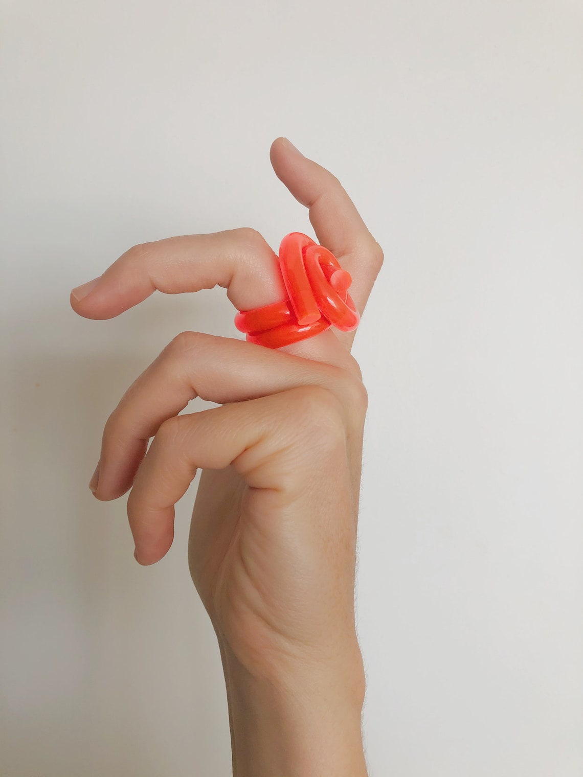 Loop RING Acrylic Ring Acrylic Knot Ring Statement Ring | Etsy