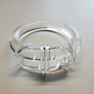 LUCITE KNOT BANGLE, Clear Acrylic Bangle, Lucite Bangle, Acrylic Bangle, Acrylic Bracelet, Clear ...