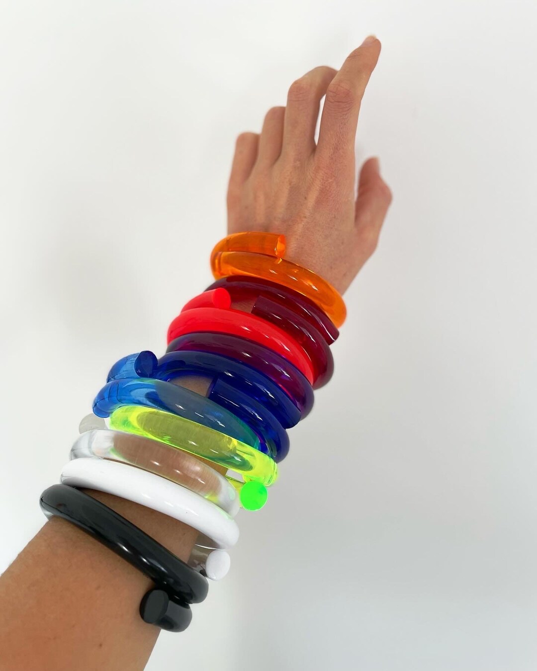 Lucite BANGLE Transluscent Bangle Acrylic Bangle Color - Etsy