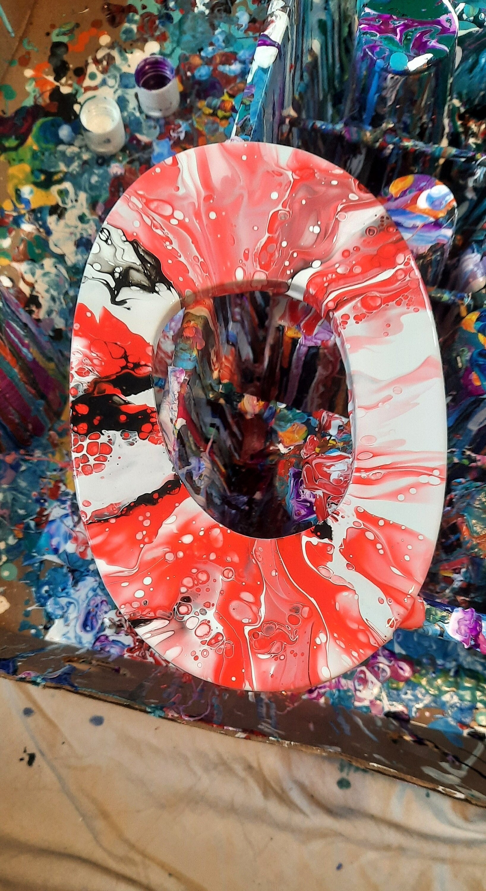 Acrylic Paint Poured Letters, Custom Painted Letter Decor - Fluid Art ...