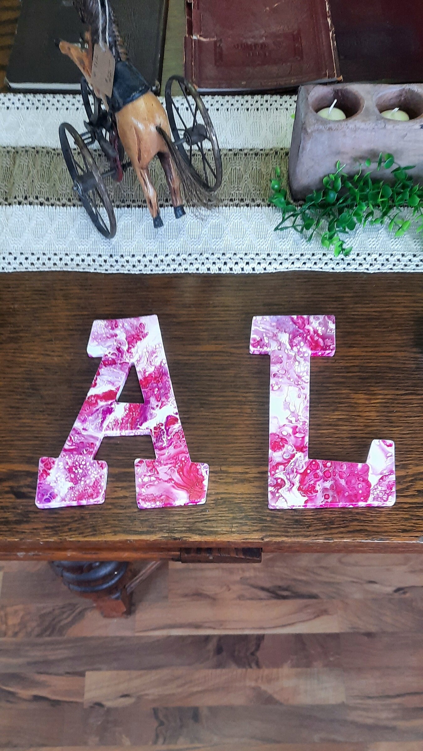 Acrylic Paint Poured Letters, Custom Painted Letter Decor - Fluid Art ...