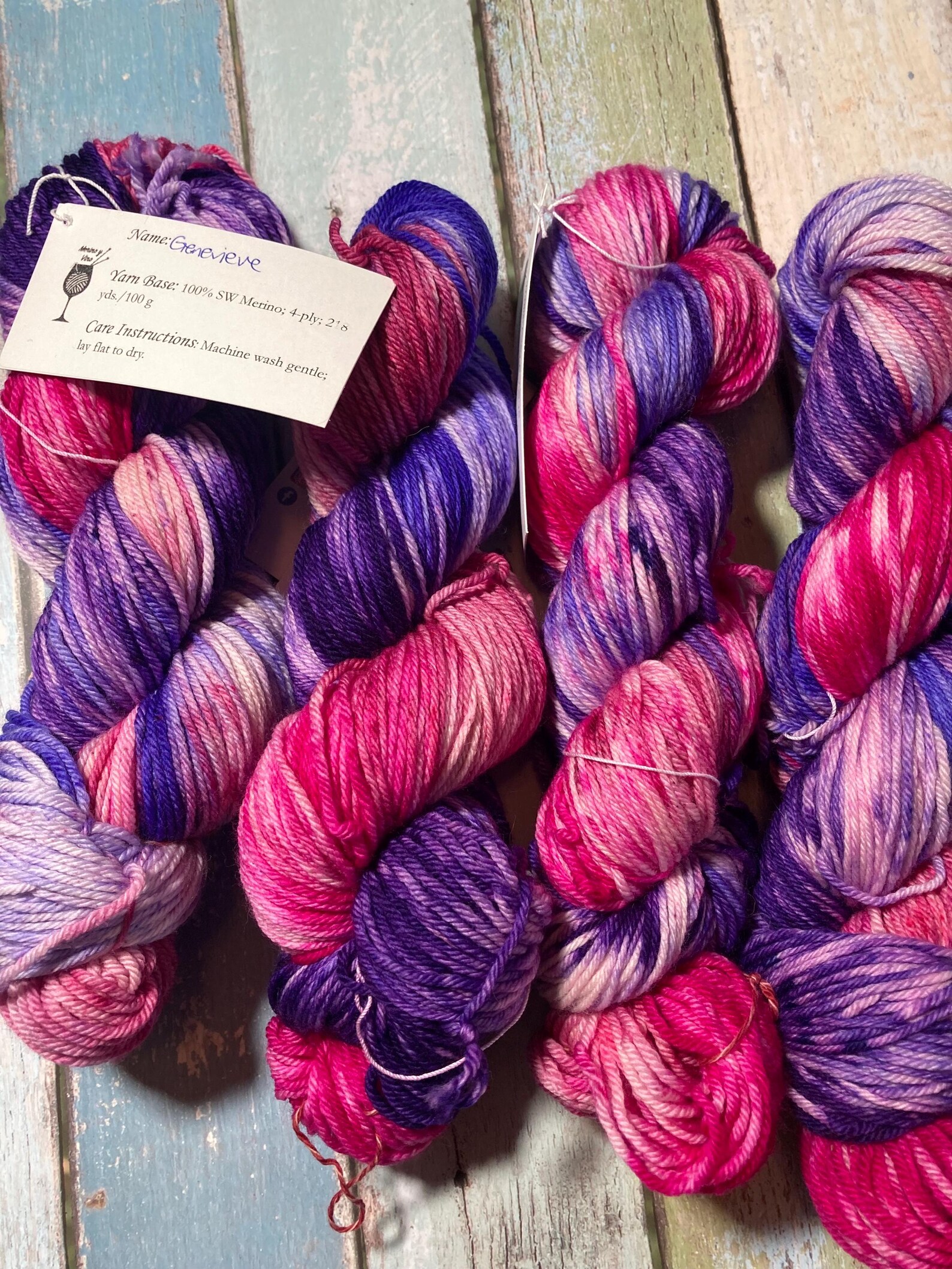 Genevieve | Purple and Pink Variegated and Speckled Worsted Weight Yarn ...