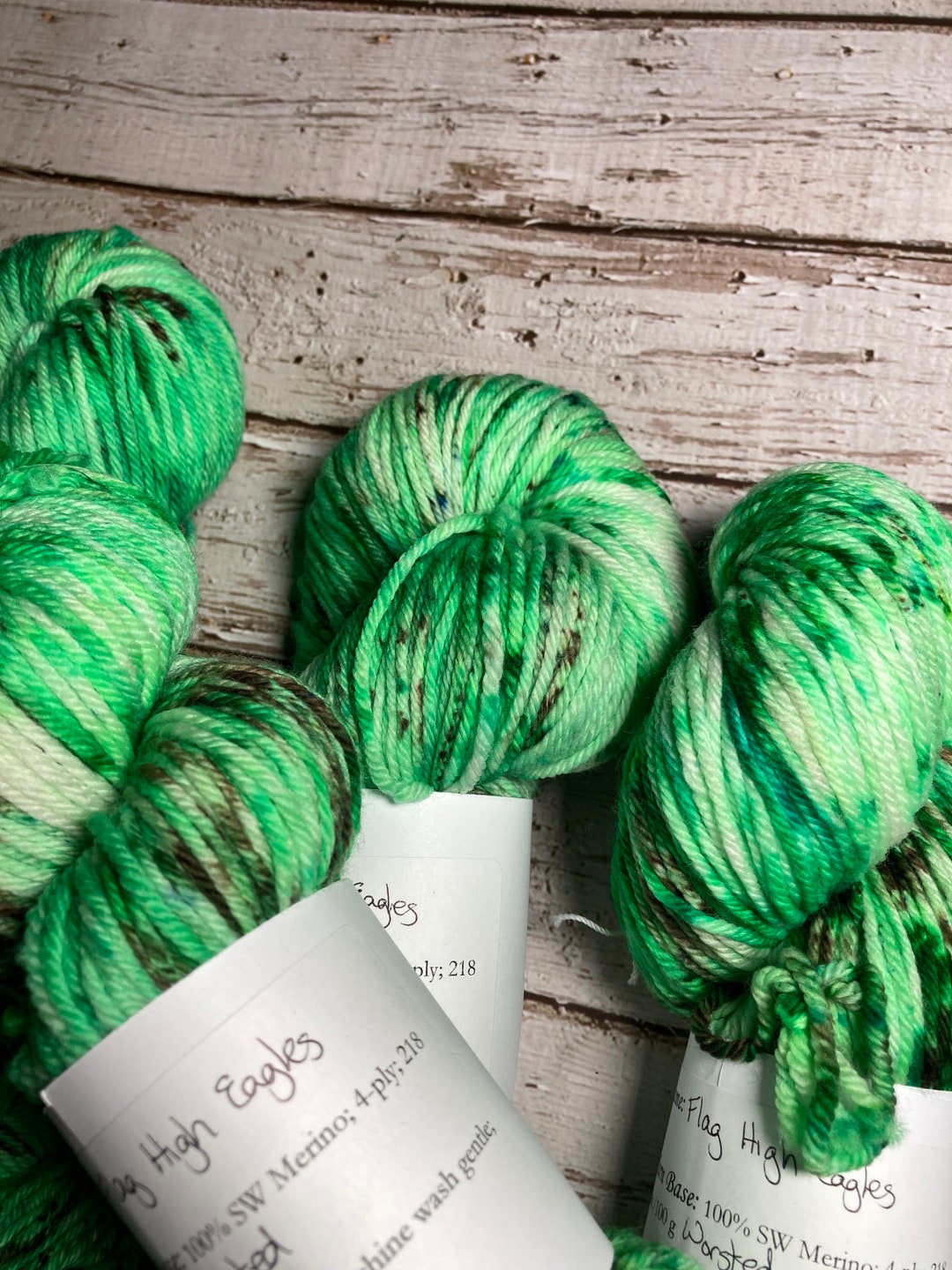 Flag High Eagles | Speckled Green and Brown Variegated Worsted Weight ...