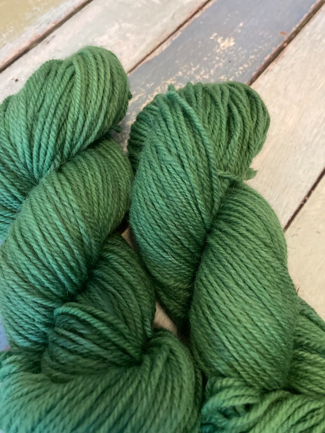 Green Worsted Weight Semisolid Yarn for Knitting and Crochet - Etsy
