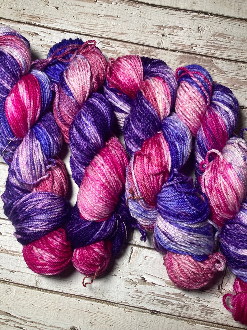 Genevieve | Purple and Pink Variegated and Speckled Worsted Weight Yarn ...