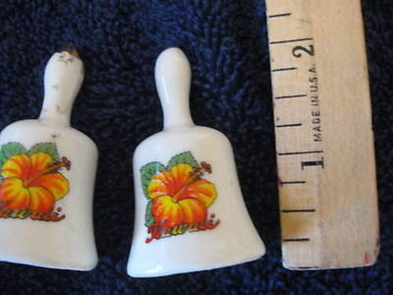 2 Miniature HAWAII SOUVENIR BELLS Ceramic 2" CL21-30 - Etsy