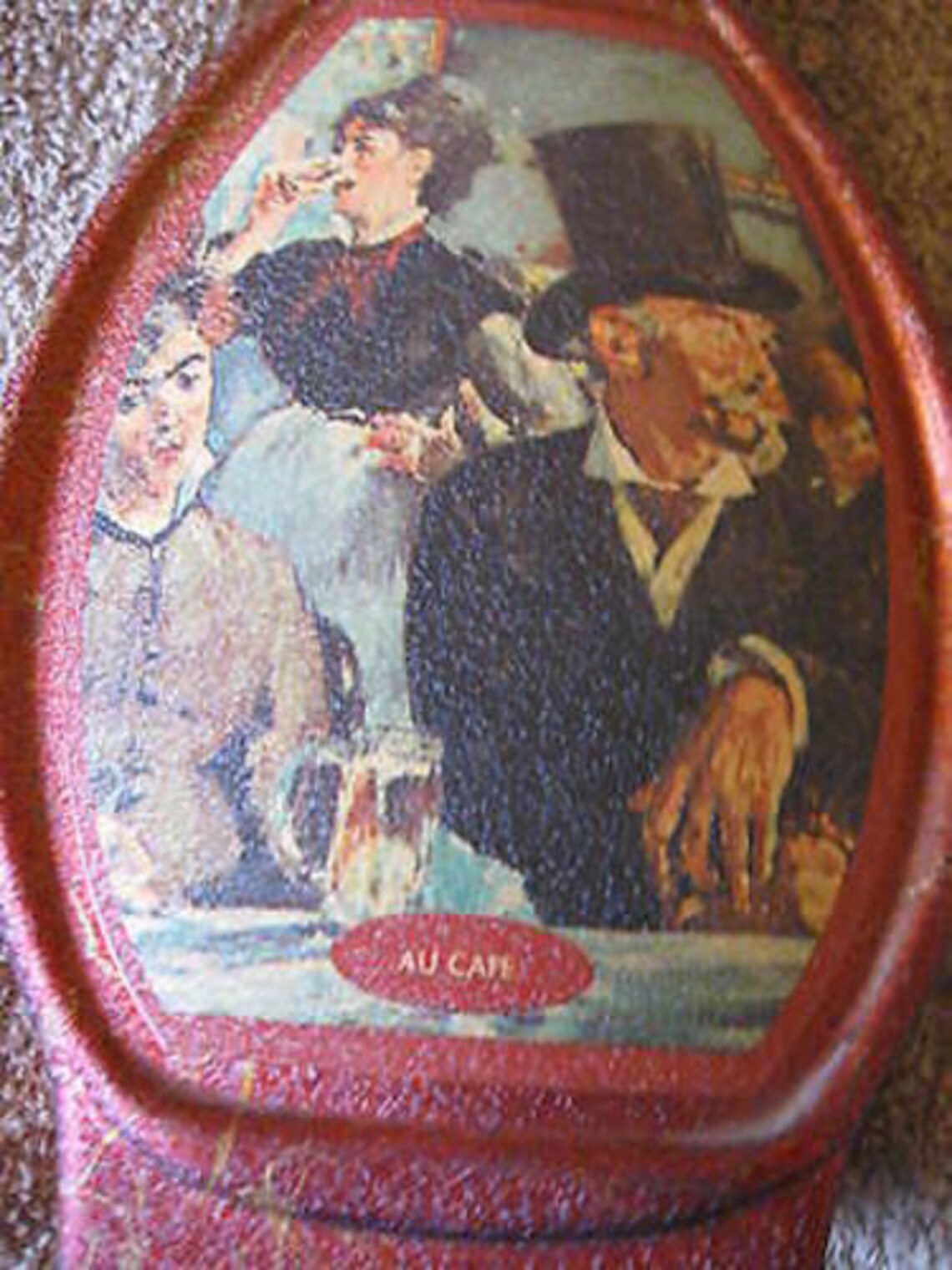 Vintage Red Manet Au Cafe Liquor Bottle Decanter 11 1/2 CL17-8 - Etsy