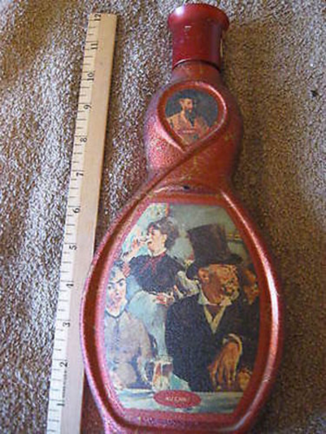 Vintage Red Manet Au Cafe Liquor Bottle Decanter 11 1/2 CL17-8 - Etsy