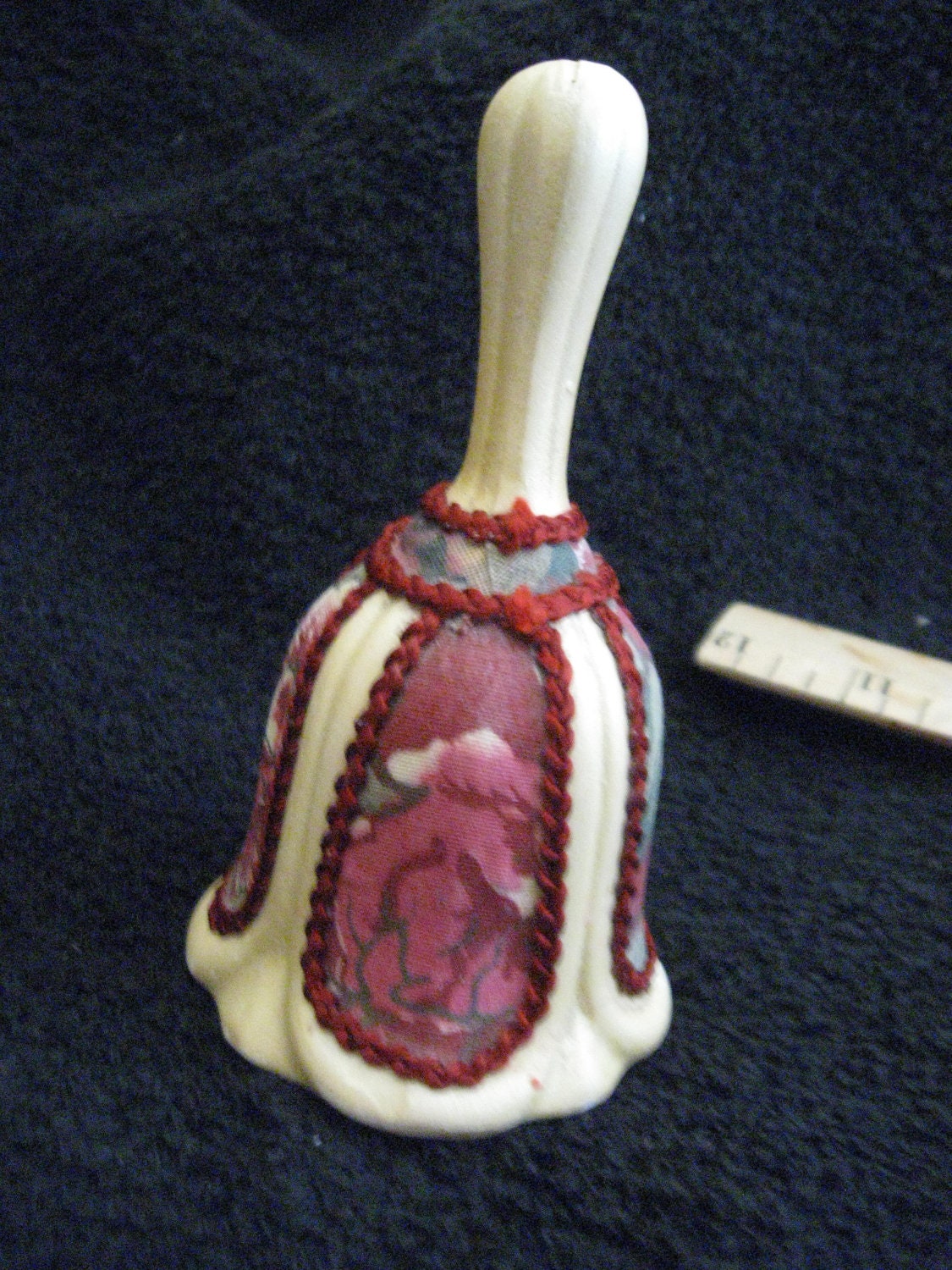 Tan and Red Bell Vintage Pottery Collectible 4 1/2 Inches Tall - Etsy