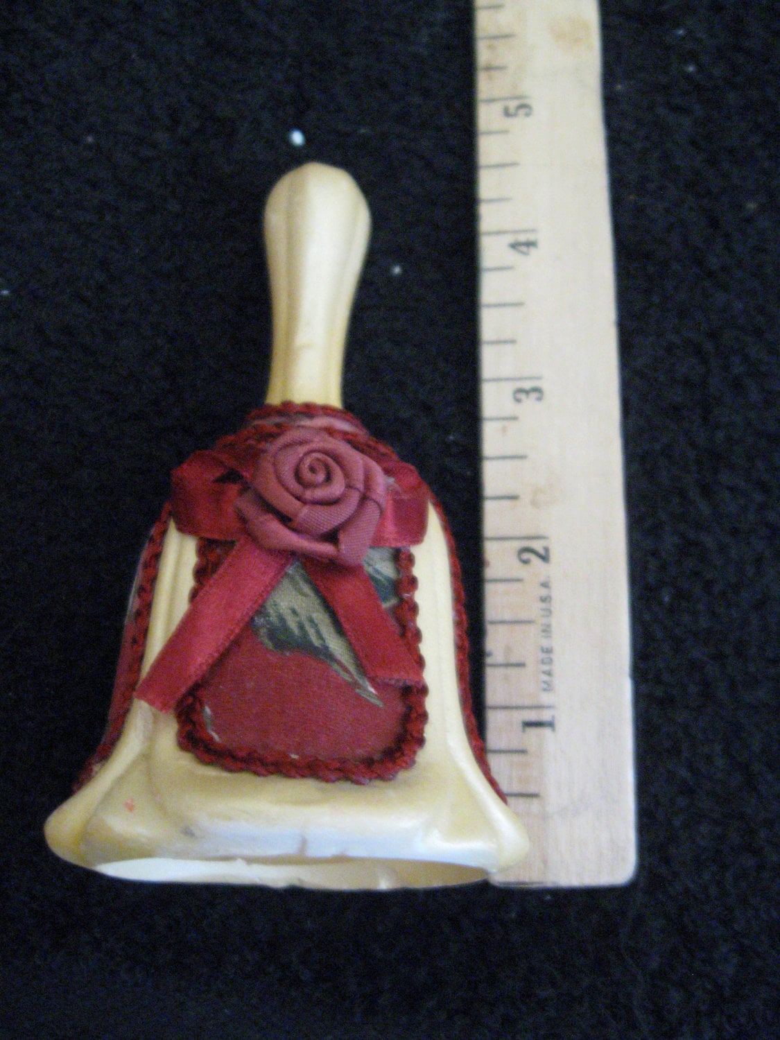 Tan and Red Bell Vintage Pottery Collectible 4 1/2 Inches Tall CL11-3 ...