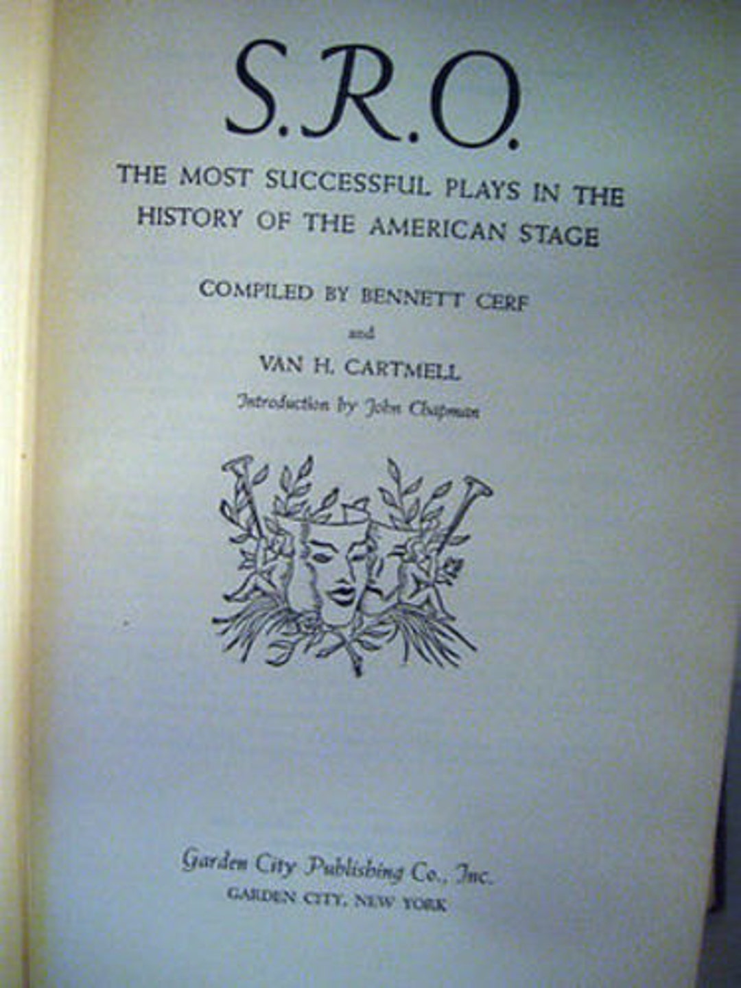 SRO the Most Successful Plays History of American Stage by - Etsy