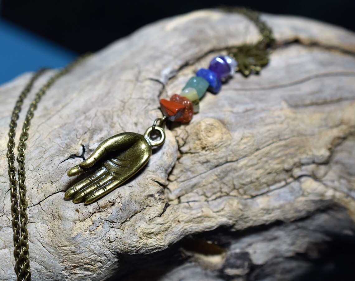 Chakra Necklace Gyan Mudra Necklacebuddha's - Etsy