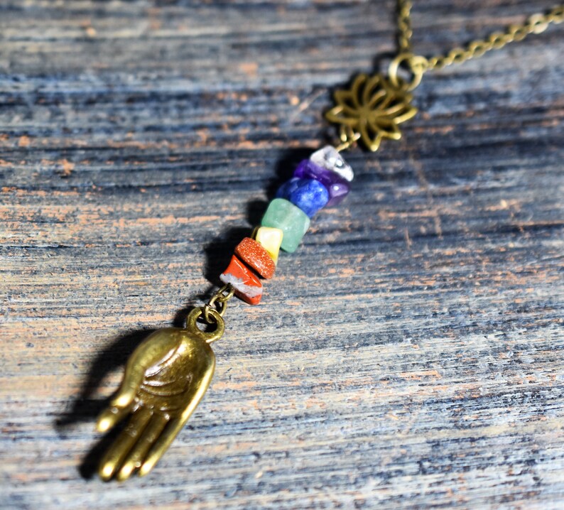 Chakra Necklace Gyan Mudra Necklacebuddha's - Etsy