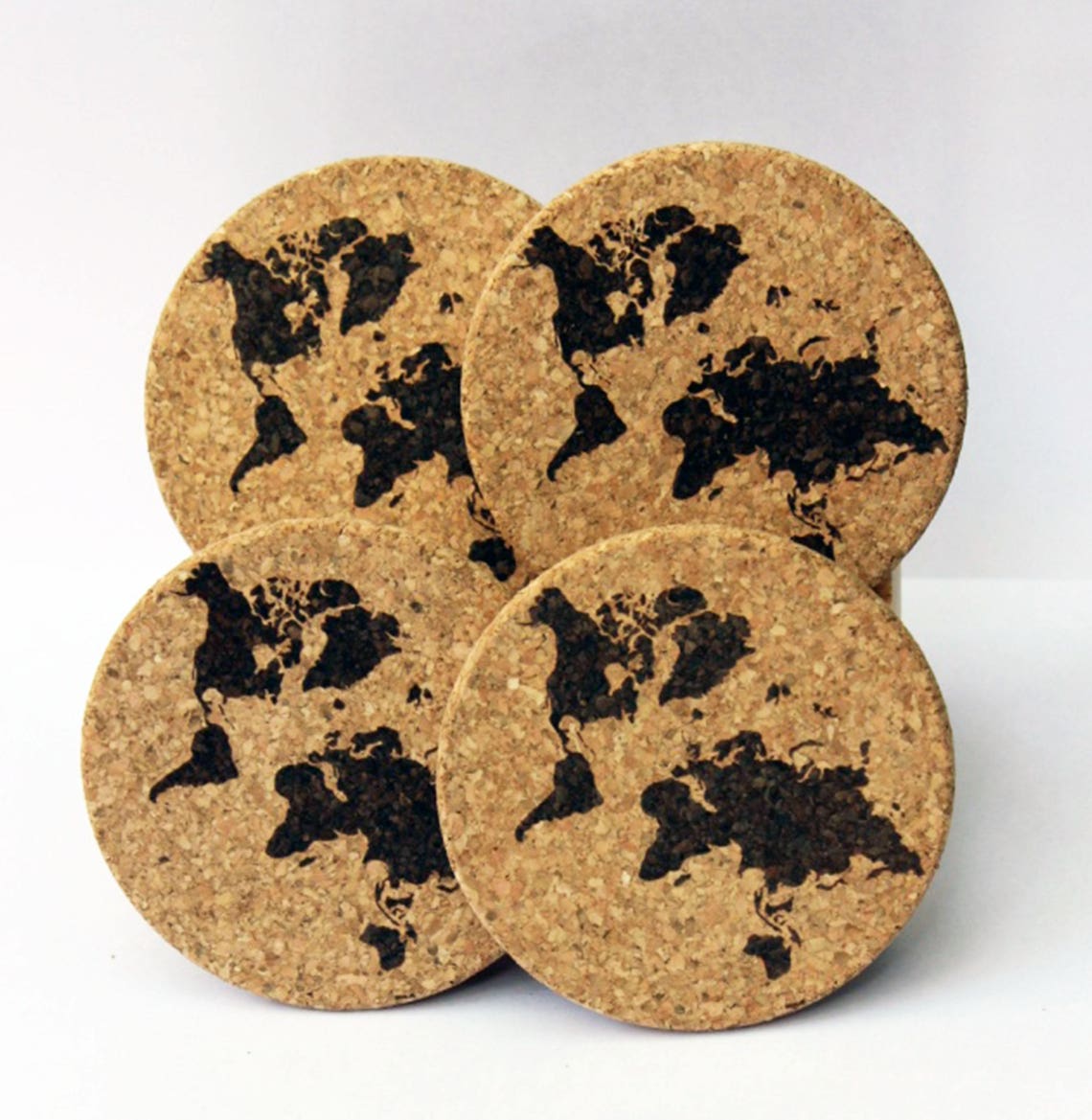 Engraved Cork Coaster Set of 4 - Etsy