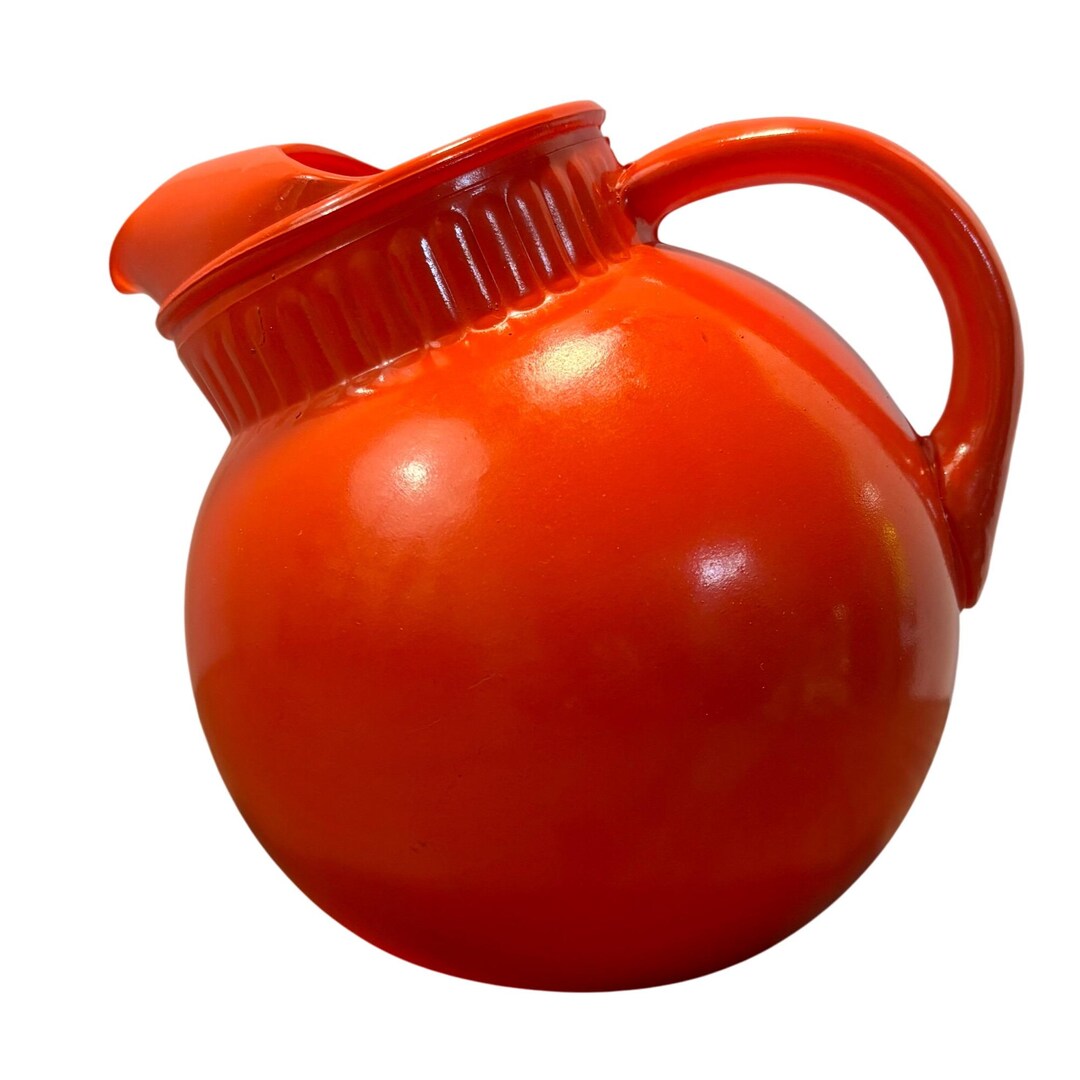 Vintage 1950s Anchor Hocking Fire King Ball Jug Pitcher Rainbow Line ...